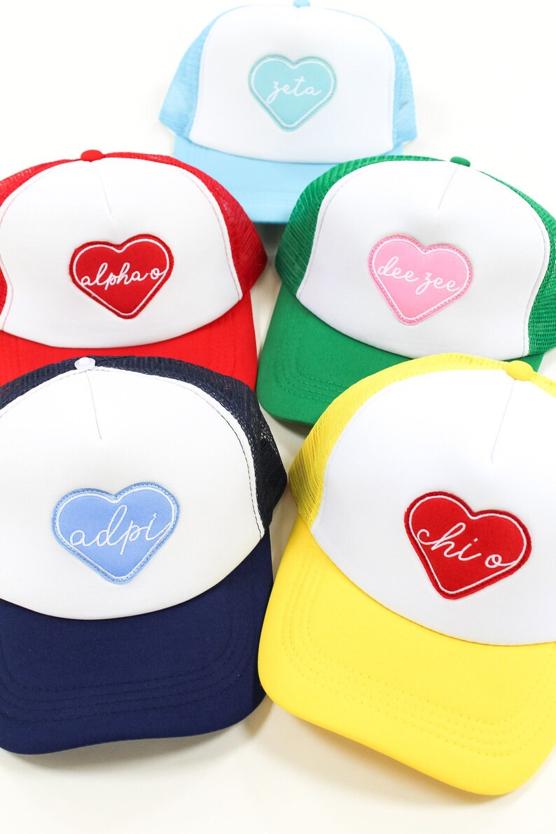 Delta Delta Delta Whole Lotta Love Sorority Trucker Hat // Sorority ...