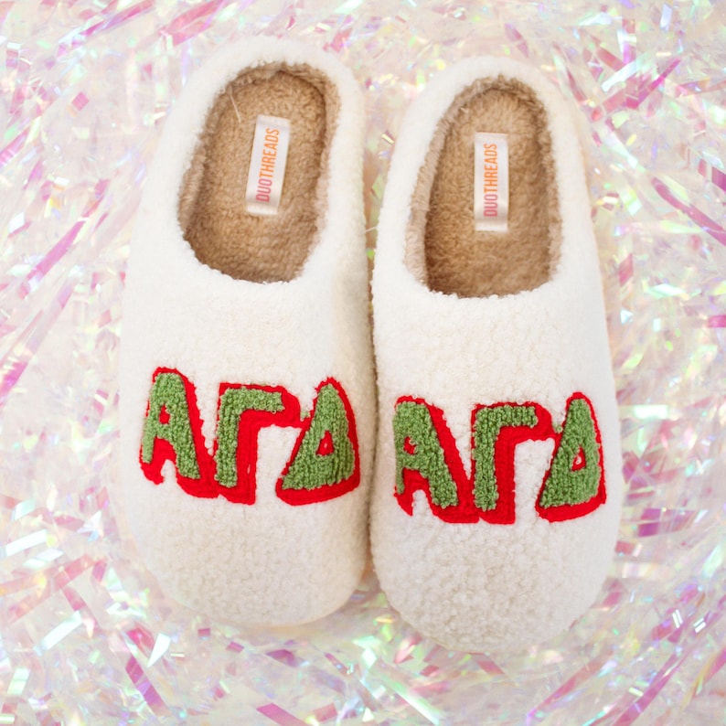 Alpha Gamma Delta Sorority Slippers - Etsy