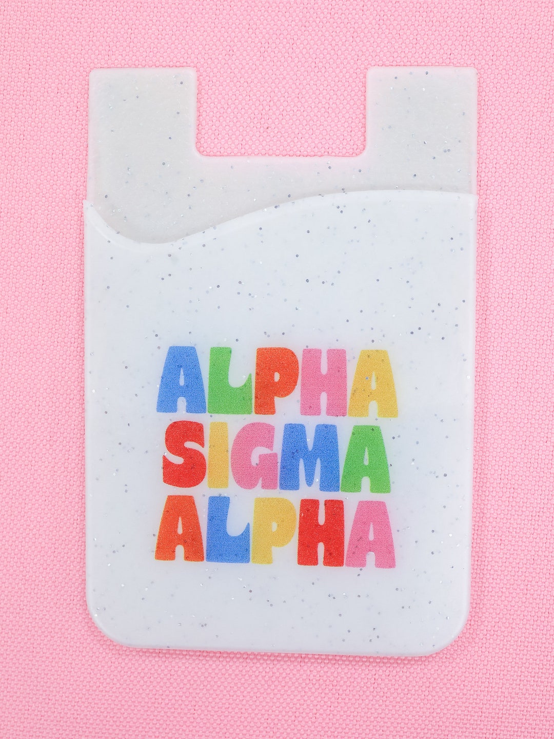 Alpha Sigma Alpha Shimmer Phone Wallet // Big Little // Bid - Etsy