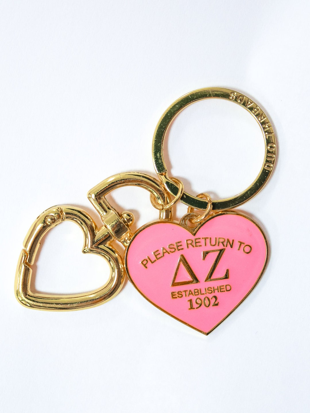 Delta Zeta Sorority Please Return Key Ring - Etsy