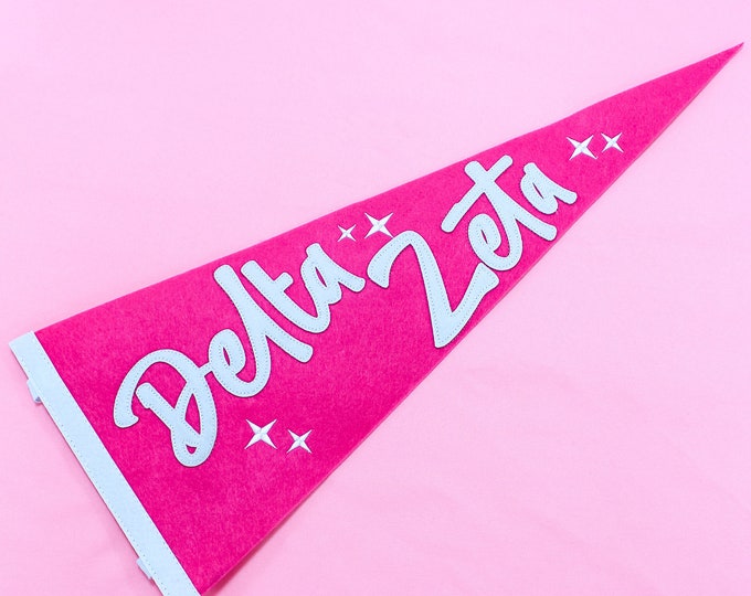Delta Zeta Sorority Stardust Pennant Flag - Etsy