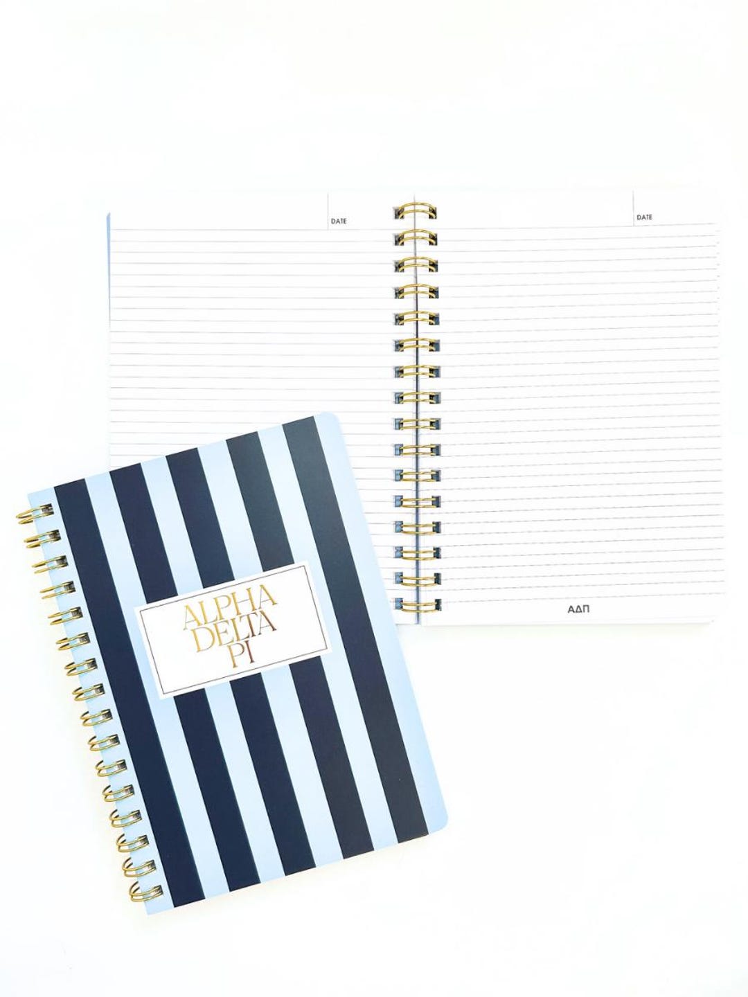 Alpha Delta Pi Stripe Sorority Notebook - Etsy