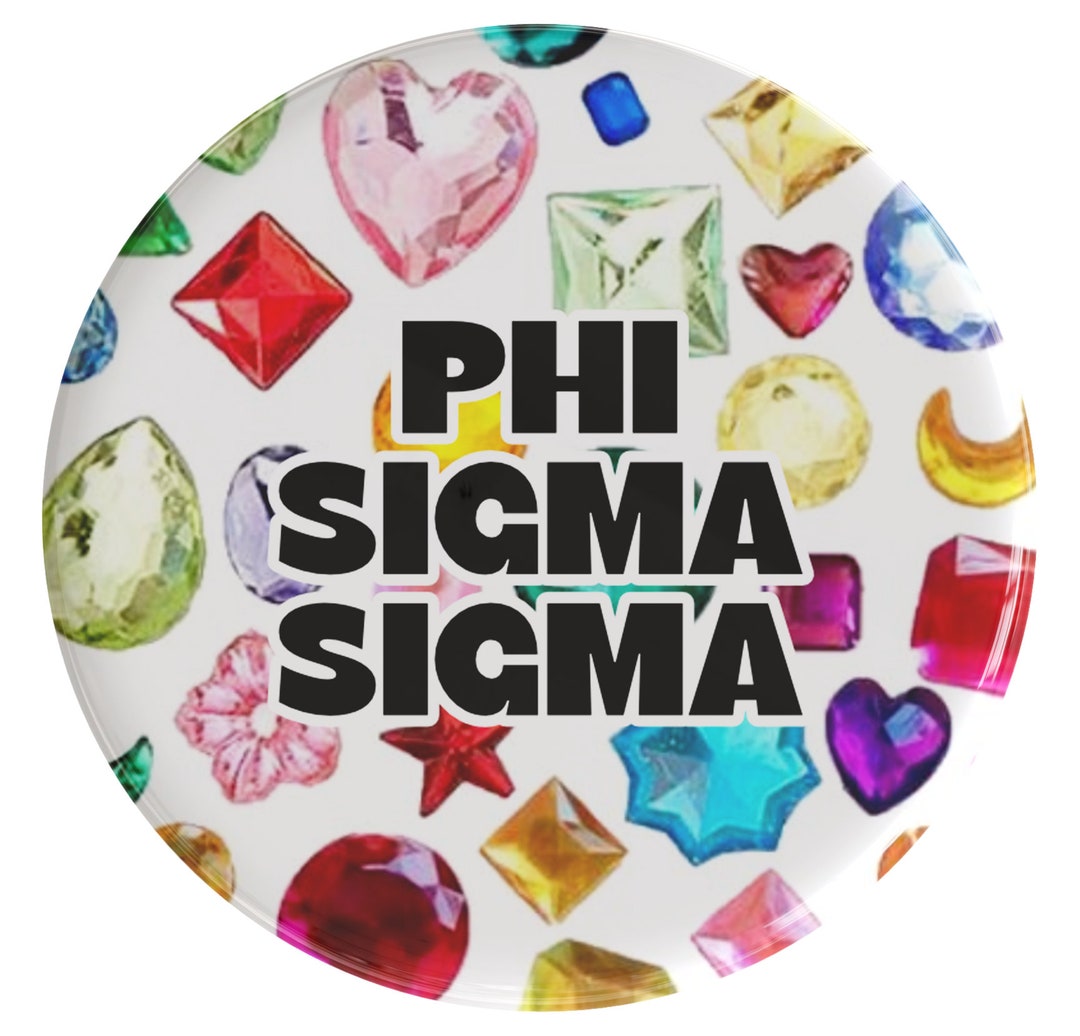 Phi Sigma Sigma Bejewled Sorority Button (includes One) // See ...