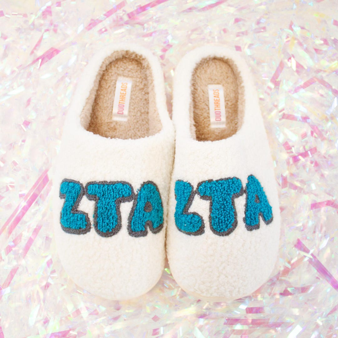Zeta Tau Alpha Sorority Slippers - Etsy