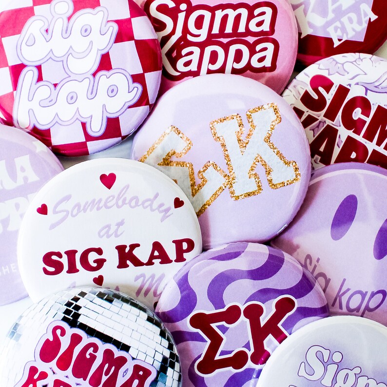 Sigma Kappa Classic Sorority Buttons (includes One) // See Description ...