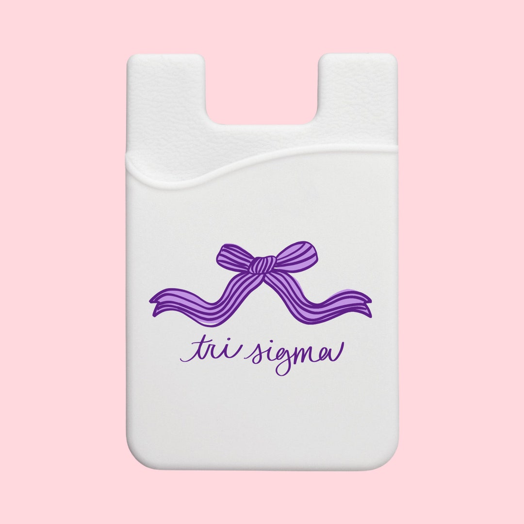 Sigma Sigma Sigma Sorority Coquette Bow Phone Wallet - Etsy