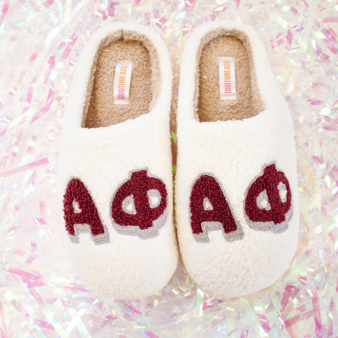 Alpha Phi Sorority Slippers - Etsy