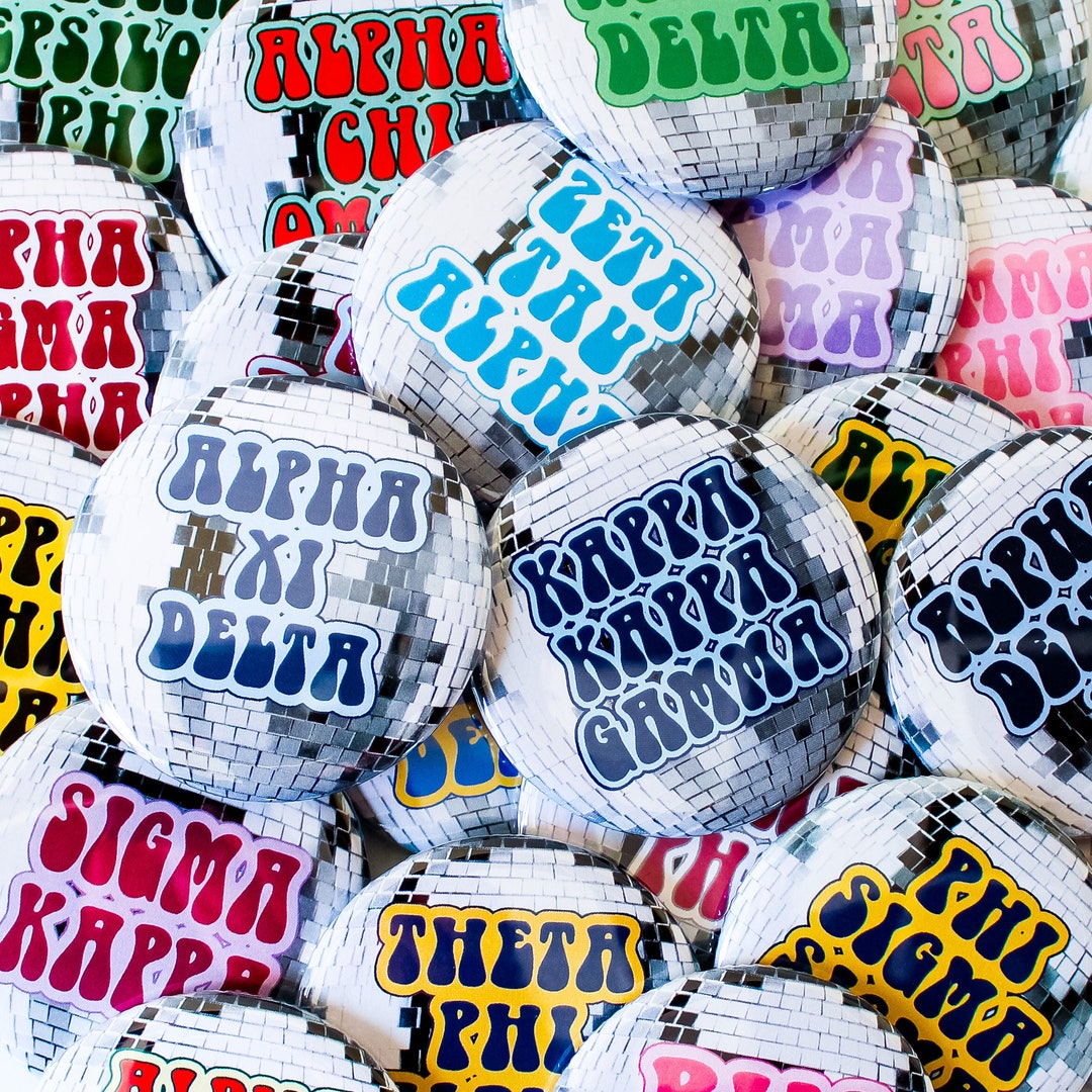 Disco Sorority Buttons (includes One) // Available for All ...