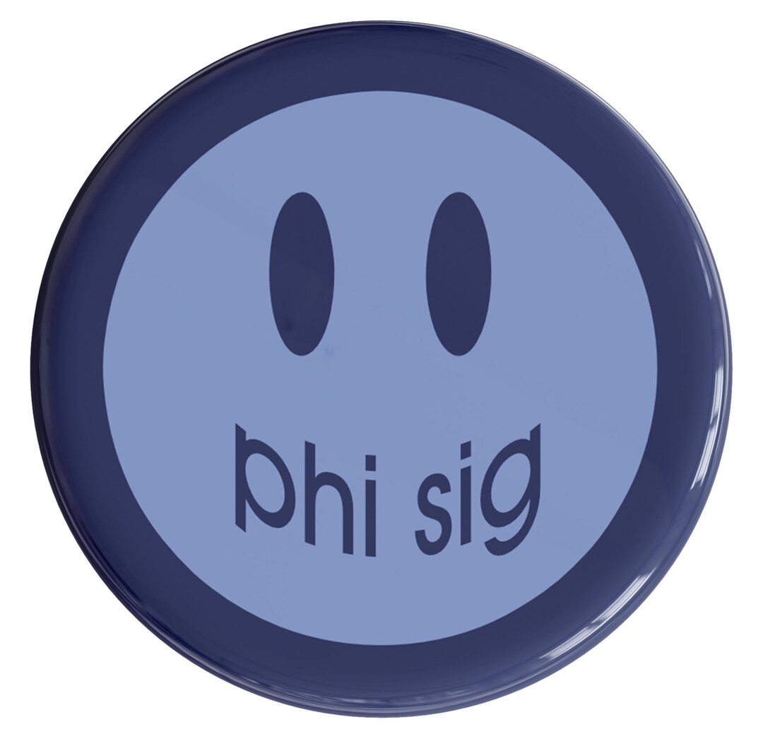 Phi Sigma Sigma Smile Sorority Button (includes One) // See Description ...