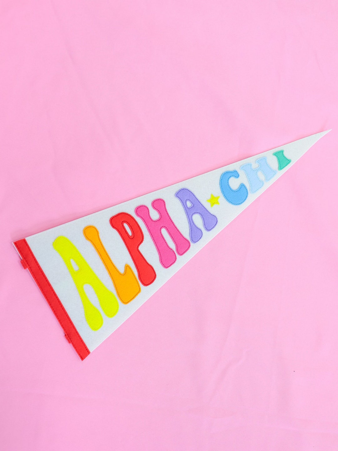 Alpha Chi Omega Sorority Rainbow Pennant Flag / Sorority Gift / Dorm ...