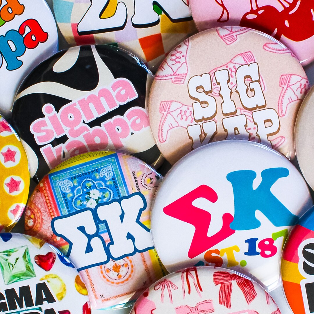 Sigma Kappa Rainbow Sorority Buttons (includes One) // See Description ...