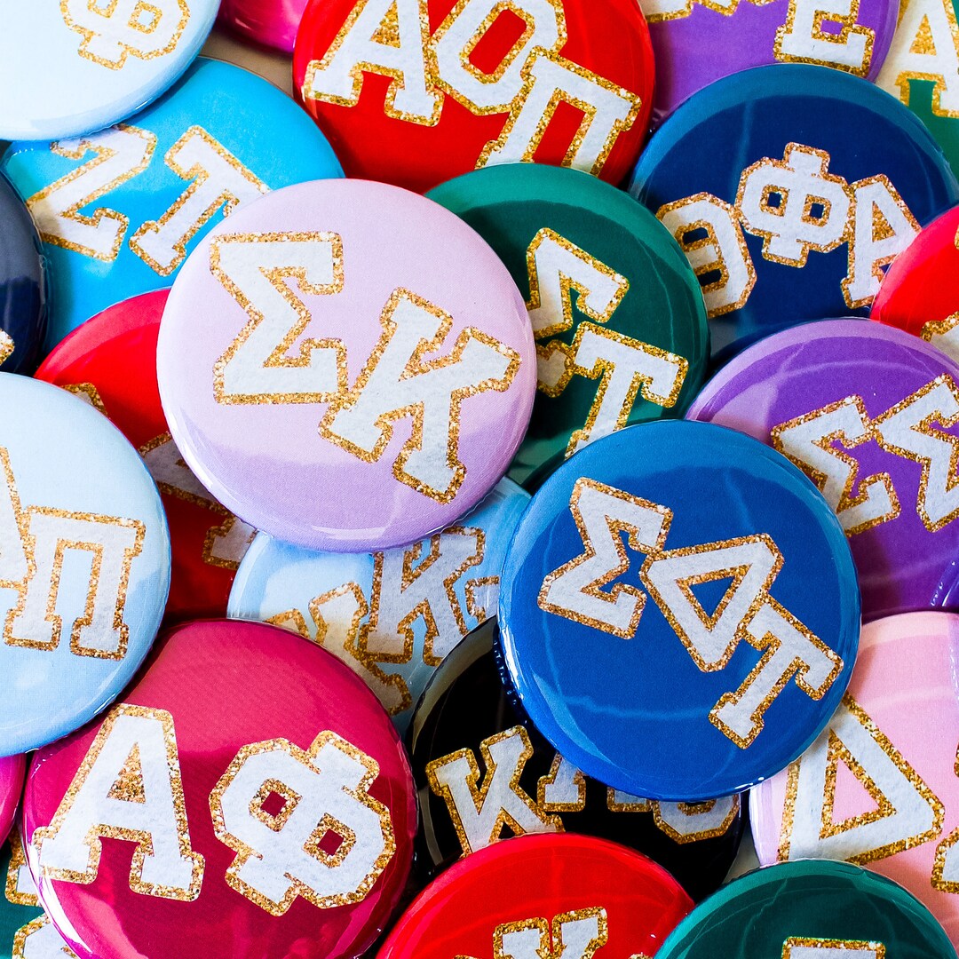 Varsity Letter Sorority Buttons (includes One)//available for All ...