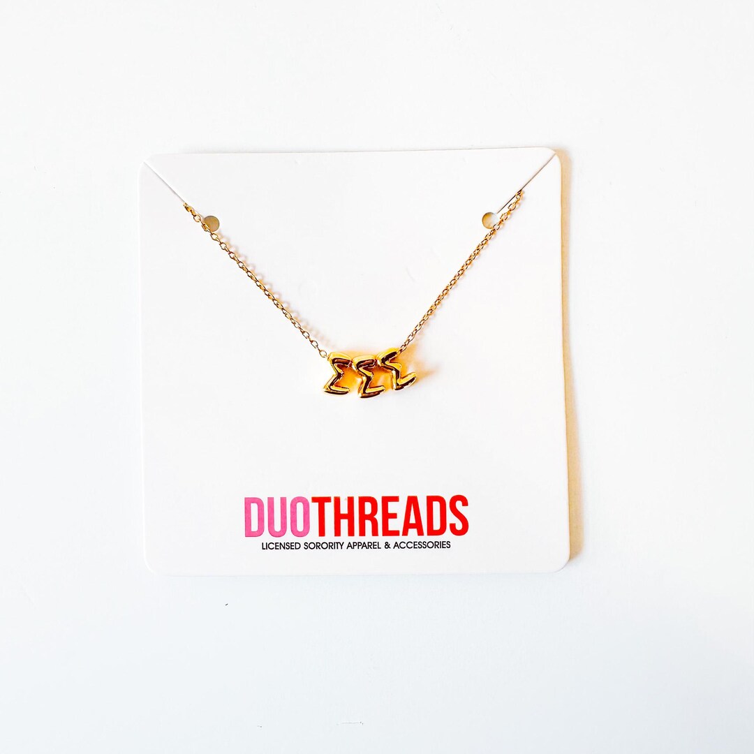 Sigma Sigma Sigma Bubble Letter Necklace - Etsy