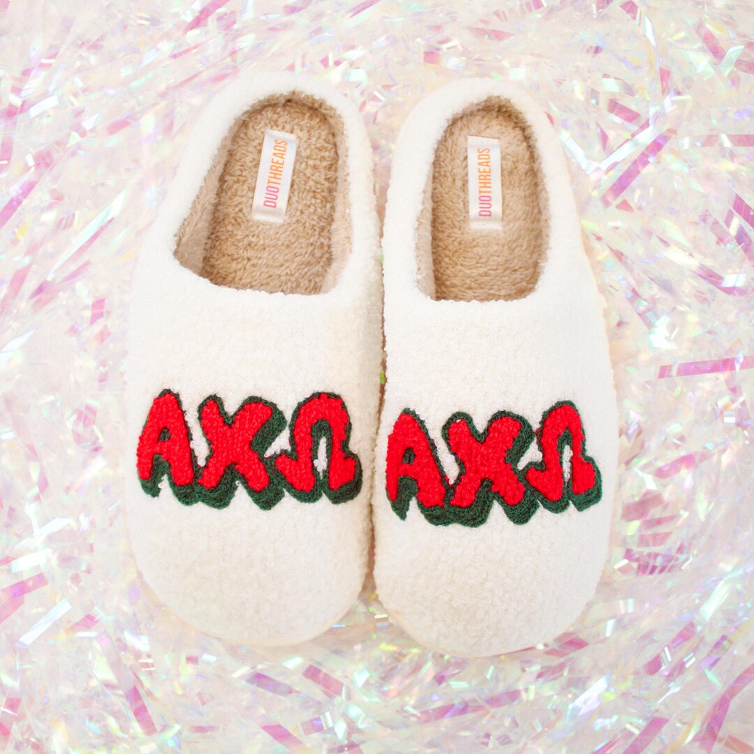 Alpha Chi Omega Sorority Slippers - Etsy