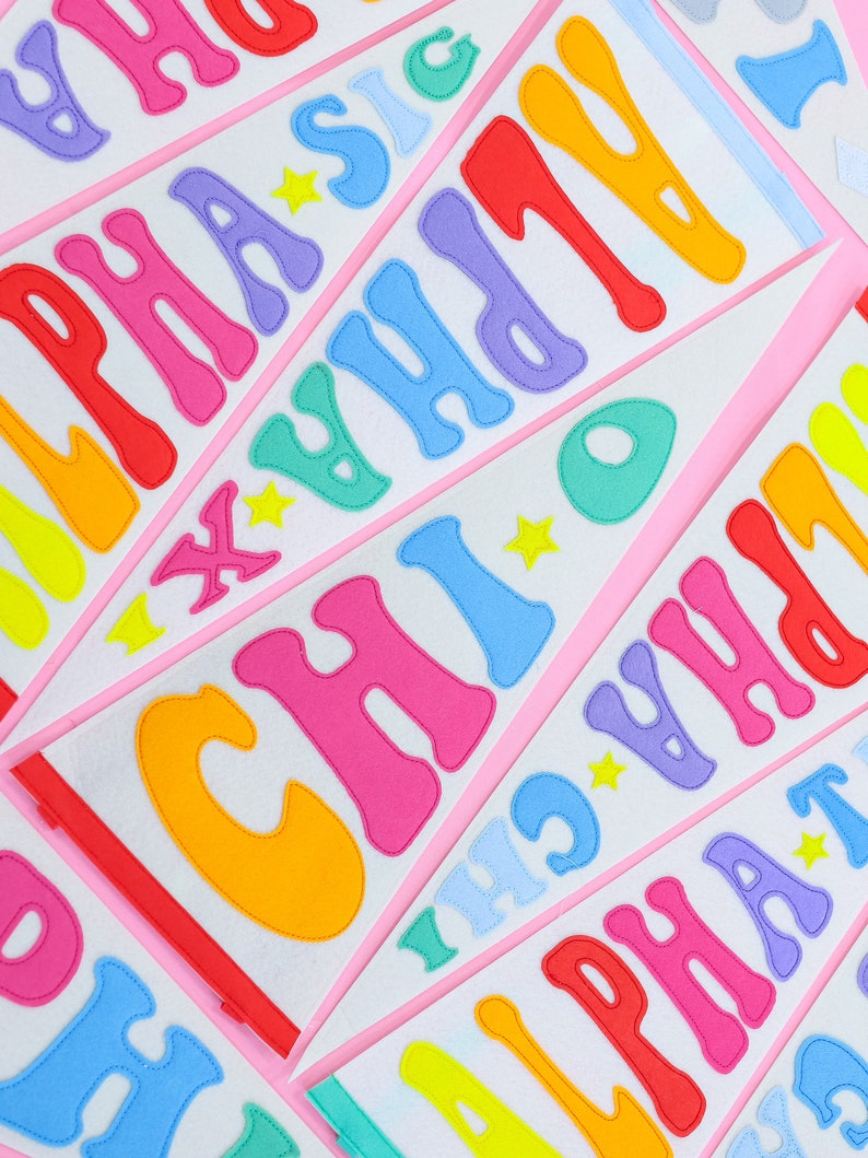 Alpha Delta Pi Sorority Rainbow Pennant Flag / Sorority Gift / - Etsy