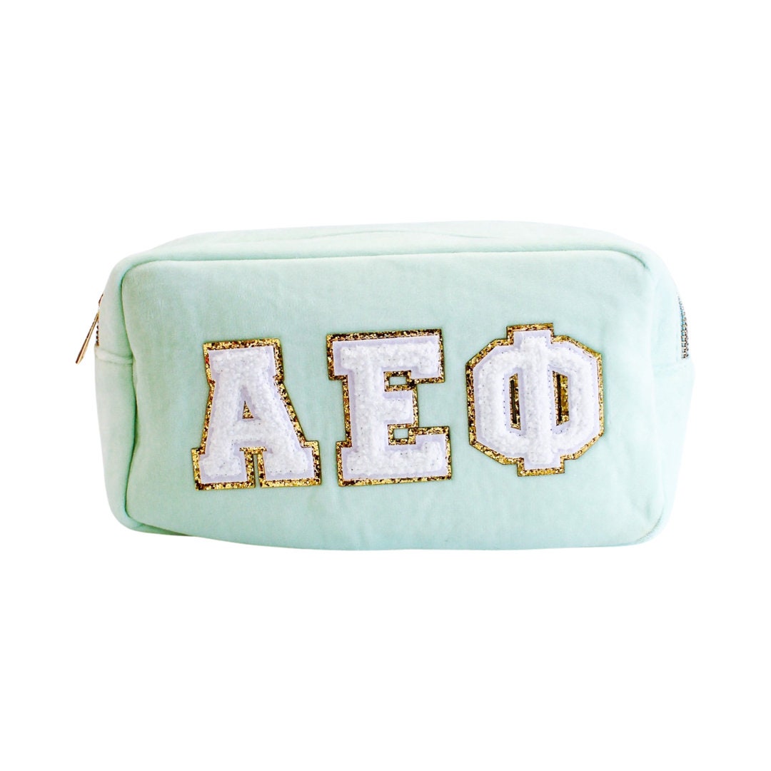 Alpha Epsilon Phi Chenille Sorority Cosmetic Bag - Etsy
