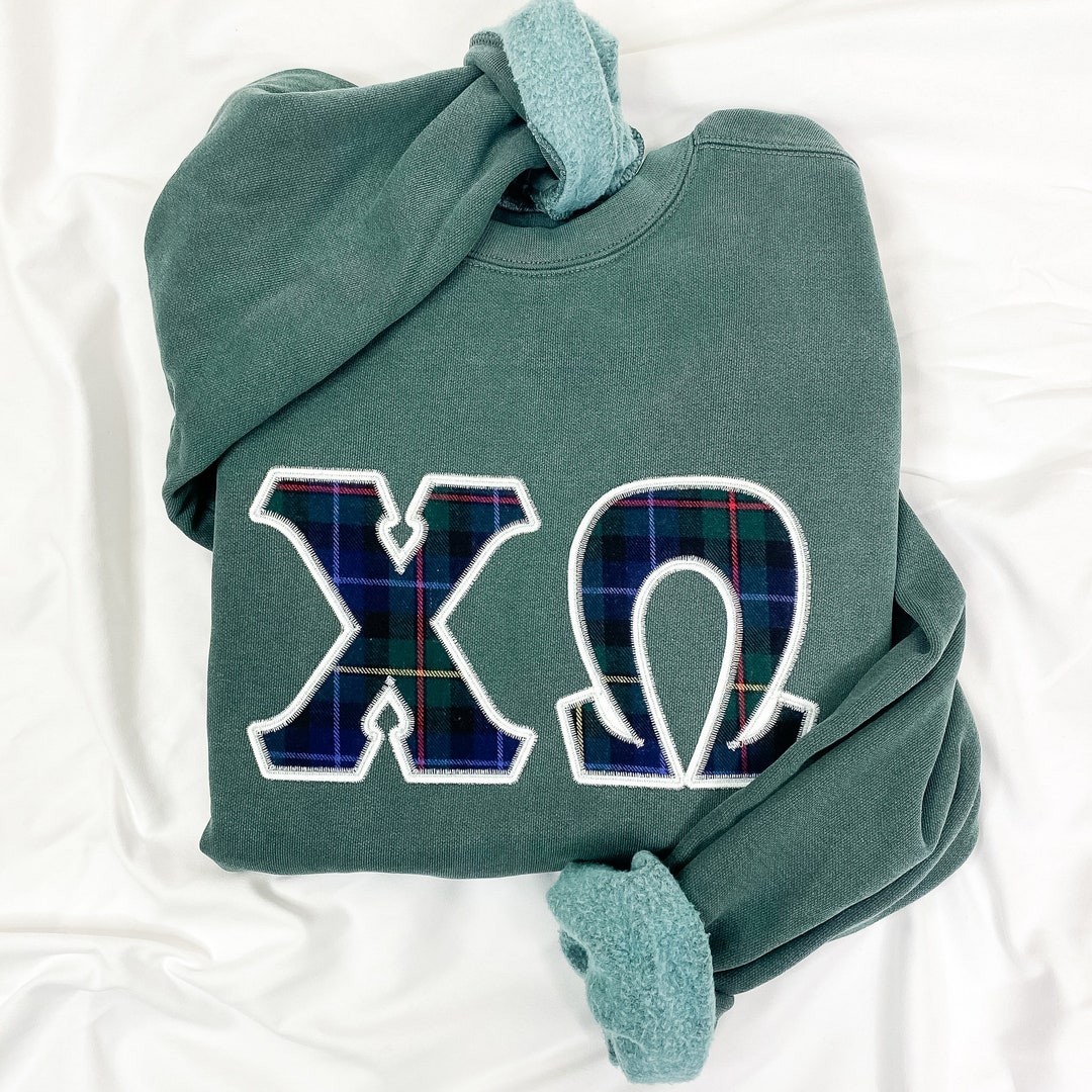 Dad's Plaid Embroidered Sorority Sweatshirt - Etsy