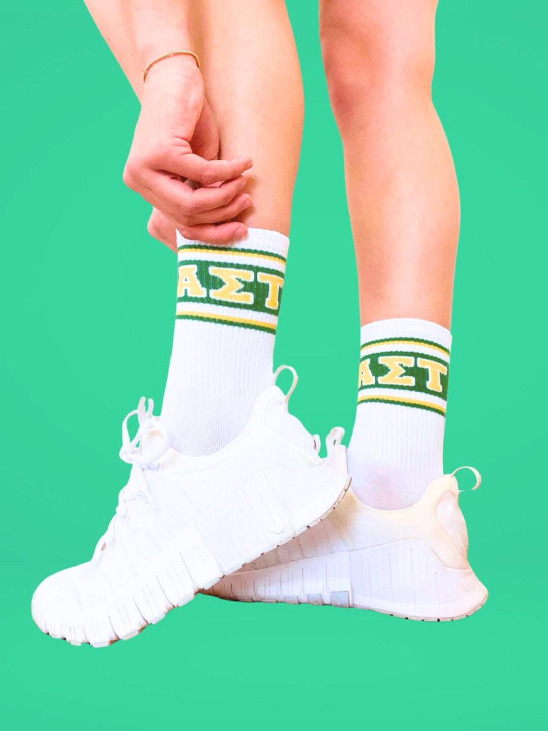 Alpha Sigma Tau Sorority Socks - Etsy