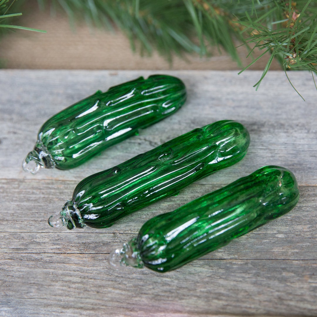 Glass Pickle Ornament, Pickle Ornament for Christmas Tree, Gift for ...