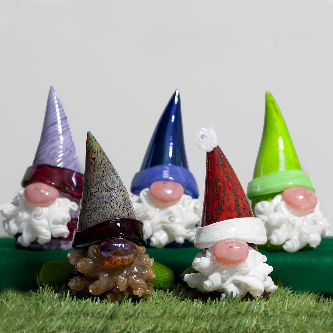 Glass Gnome, Gnome Decor, Garden Gnome Figurine, Gnome for House, Gift ...