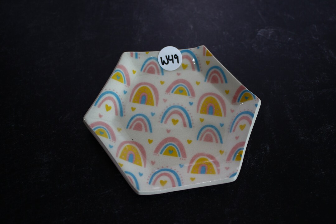 Pastel Rainbow Trinket Dish - Etsy