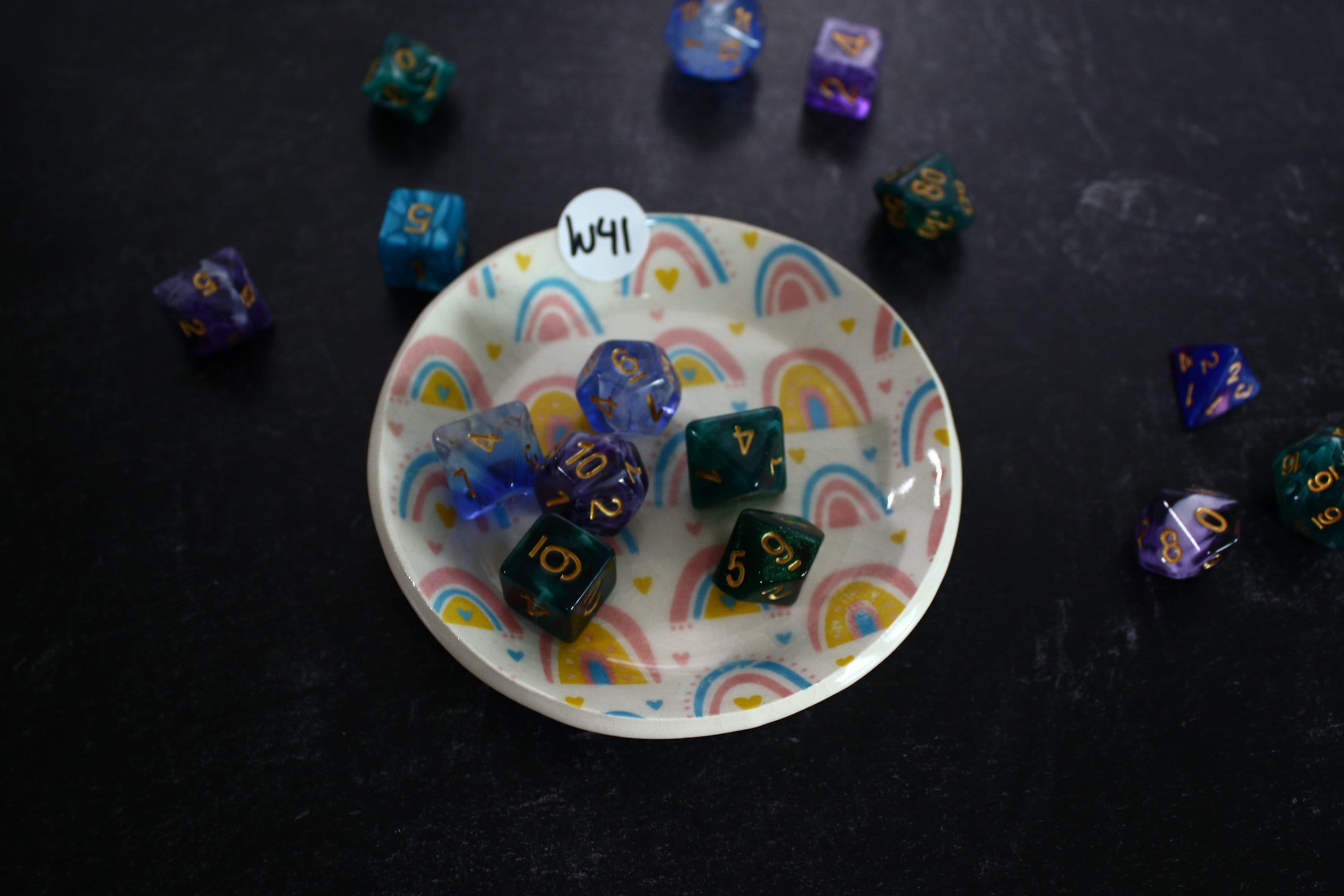 Small Pastel Rainbow Ceramic Plate - Etsy