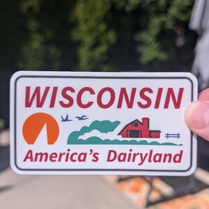 Wisconsin License Plate Sticker - Etsy