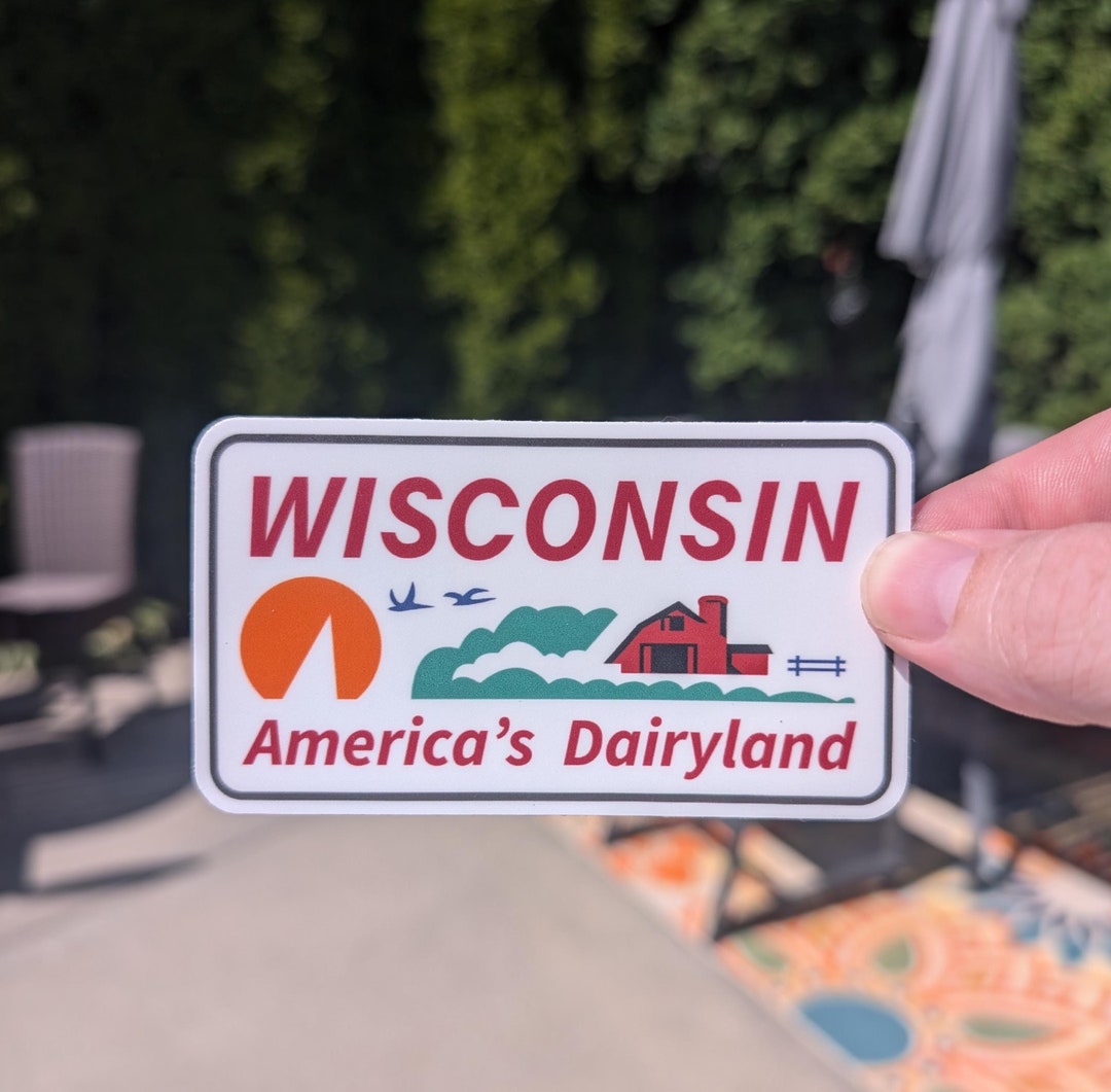 Wisconsin License Plate Sticker - Etsy