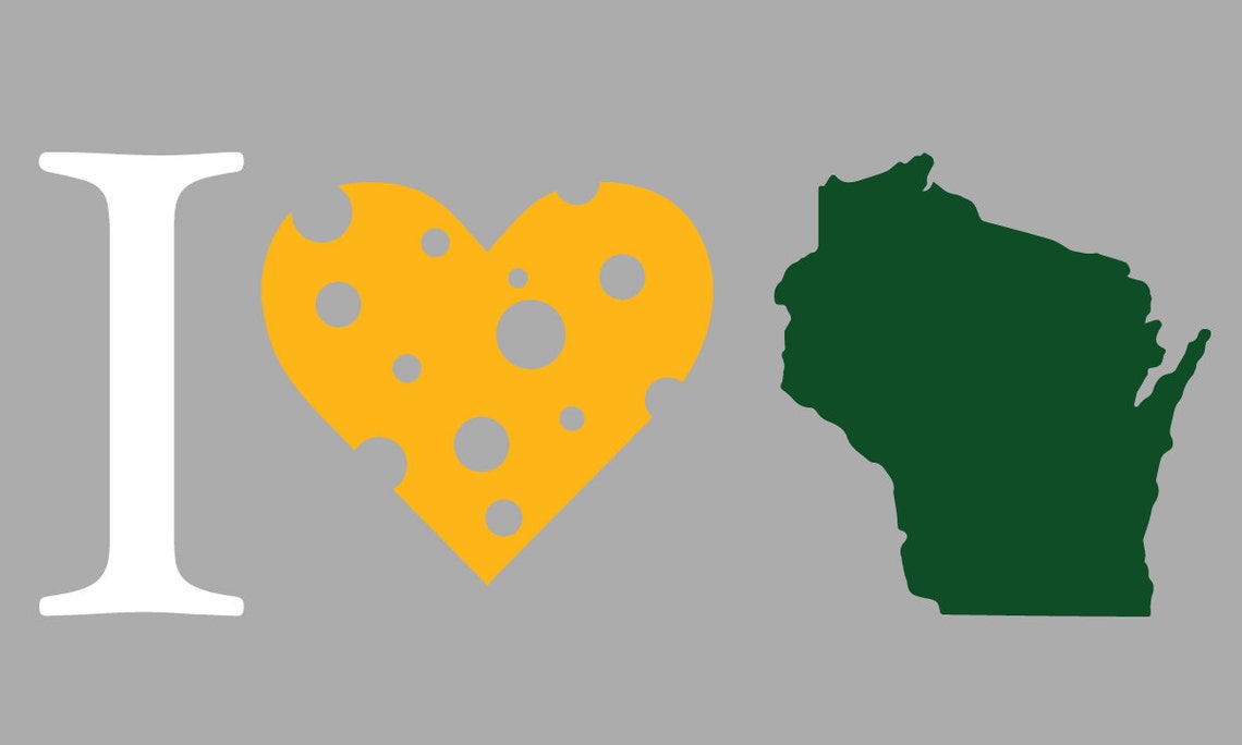 I Heart Wisconsin Sticker - Etsy