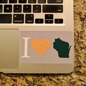 I Heart Wisconsin Sticker - Etsy