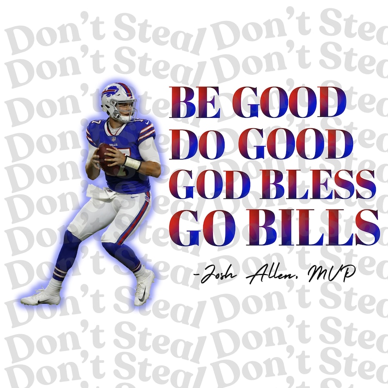 Do Good Be Good God Bless and Go Bills - Etsy
