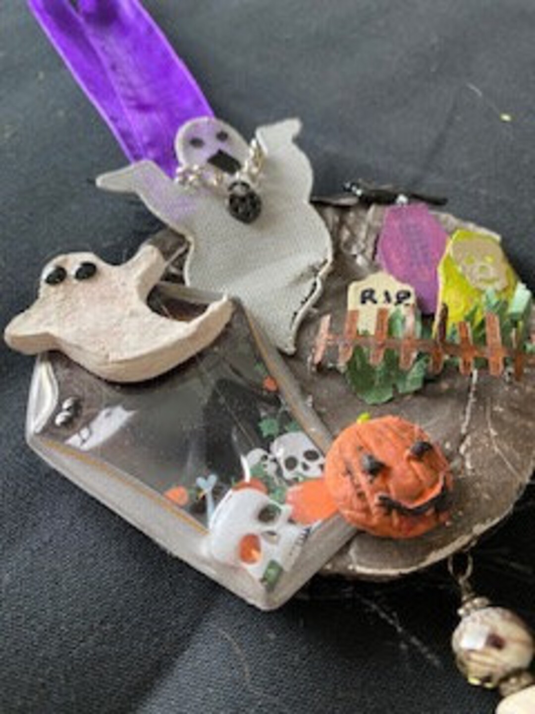 The Halloween Ghost Altered Tin is Made From a Repurposed Meatal Tin ...