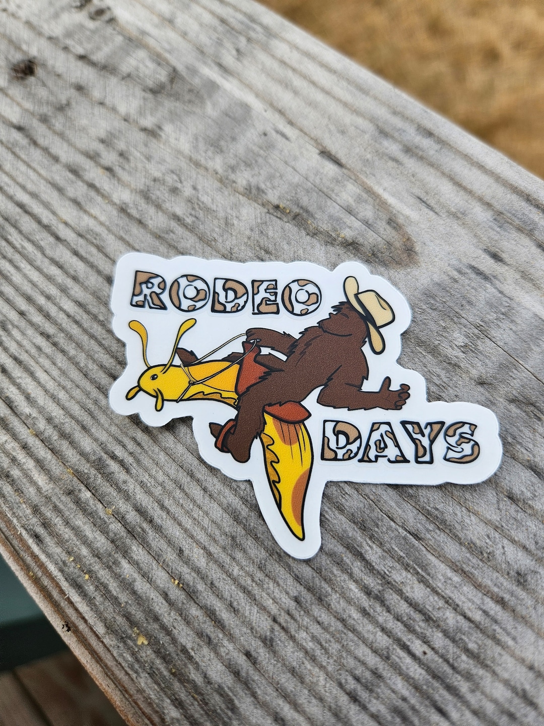 Bigfoot Rodeo Days Clear Vinyl Sticker, Banana Slug Rodeo - Etsy
