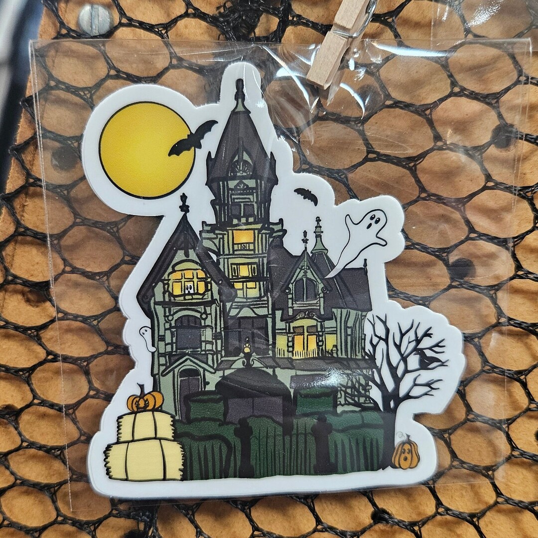 Haunted Carson Mansion Vinyl Sticker - Etsy