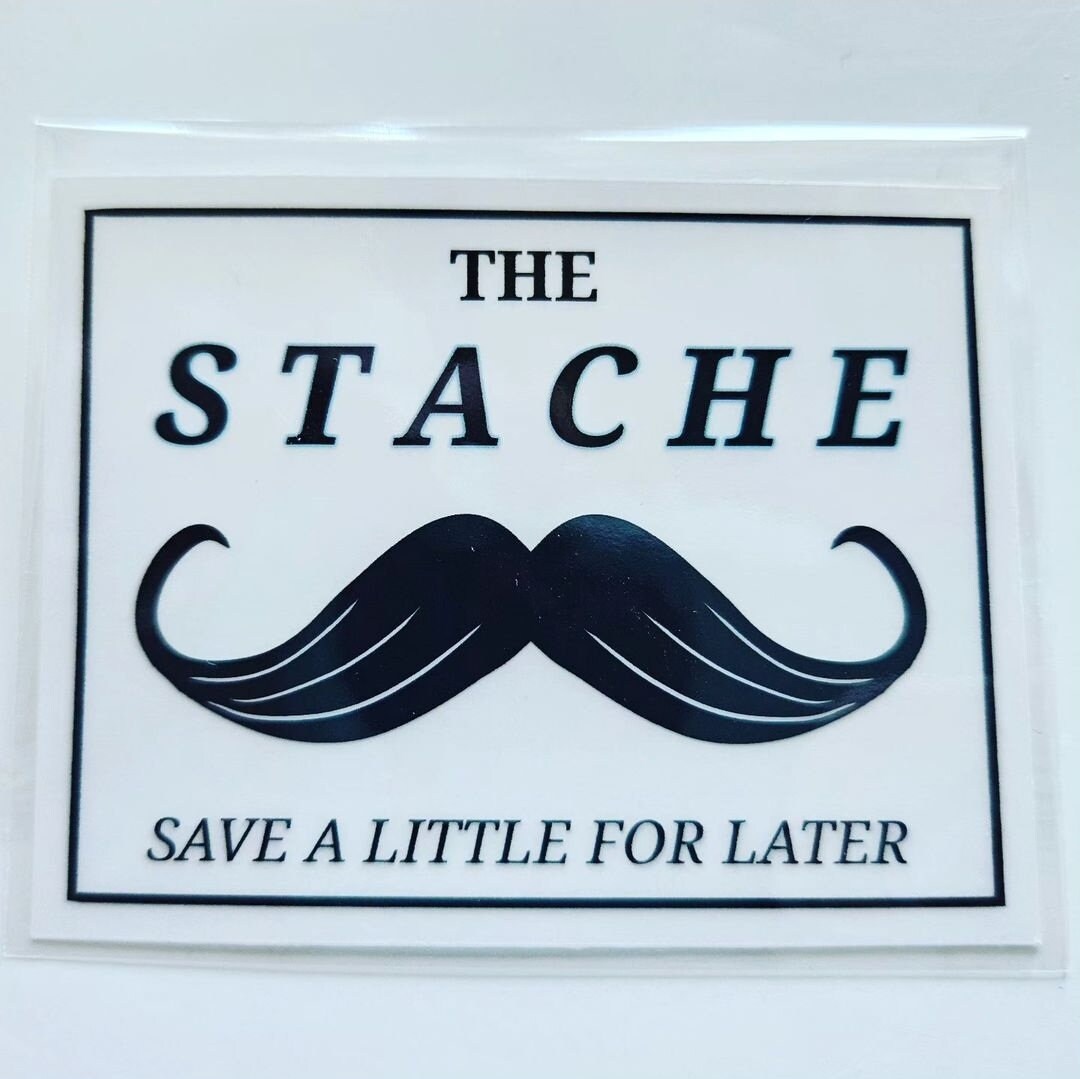 The Stache Clear Vinyl Sticker - Etsy