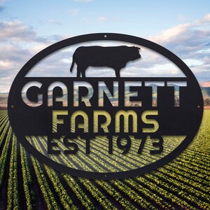 Custom Metal Farm Sign Personalized Family Farm Sign Metal Farm Animal ...