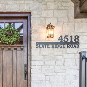 Modern Metal House Number Sign - Address Numbers - Address Sign ...