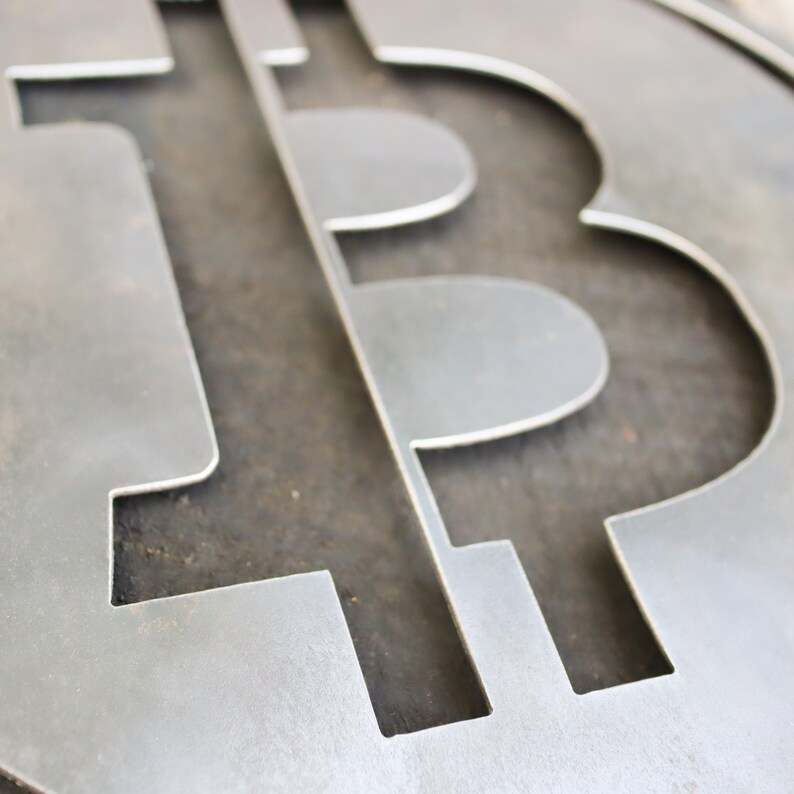 Metal Bitcoin Shop Sign Steel Cryptocurrency Business Decor - Etsy