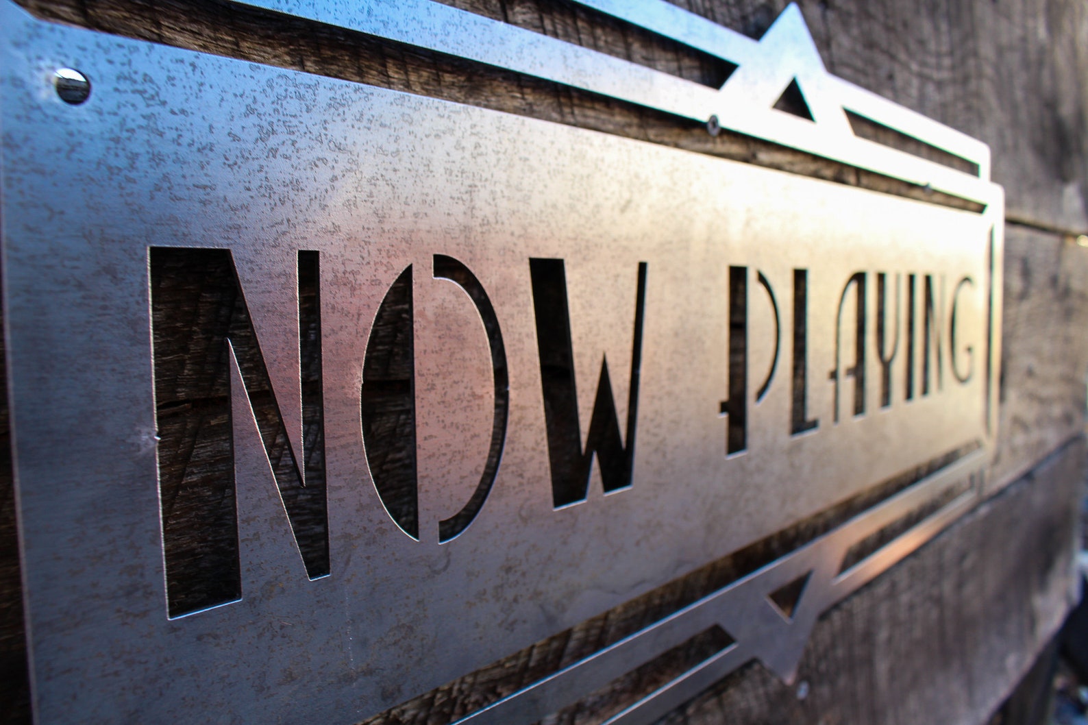 Metal Art Deco Now Playing Marquee Sign Vintage Cinema Decor | Etsy