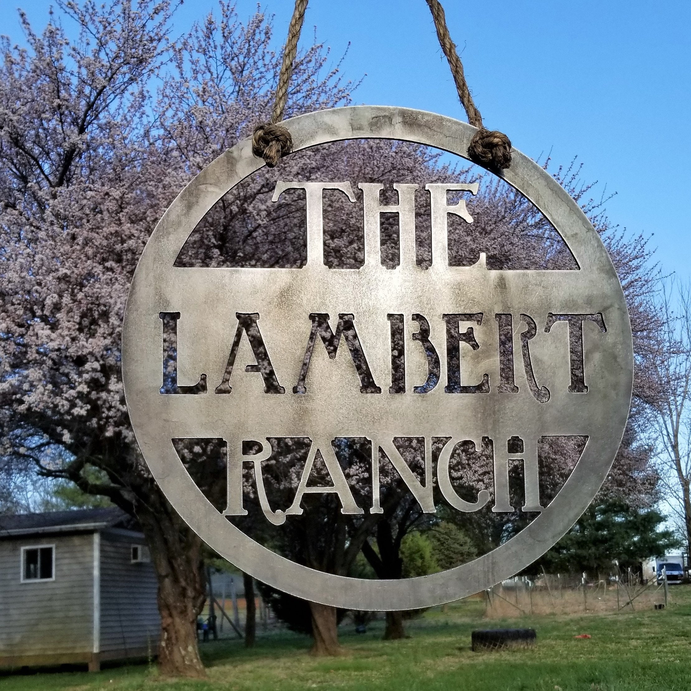 Custom Metal Hanging Ranch Sign Personalized Gifts Wall - Etsy