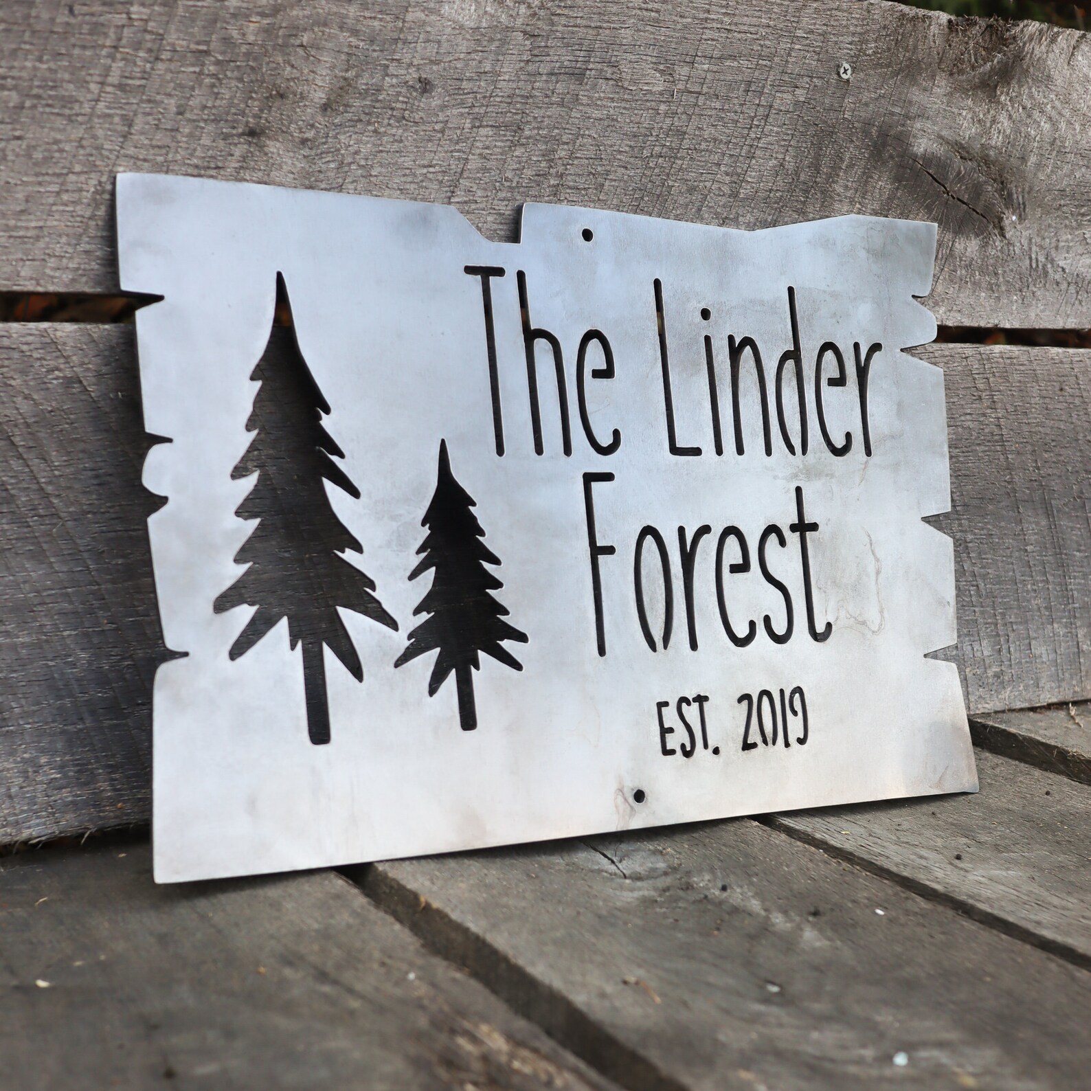 Personalized Metal Cabin Sign Mountain Cabin Established - Etsy