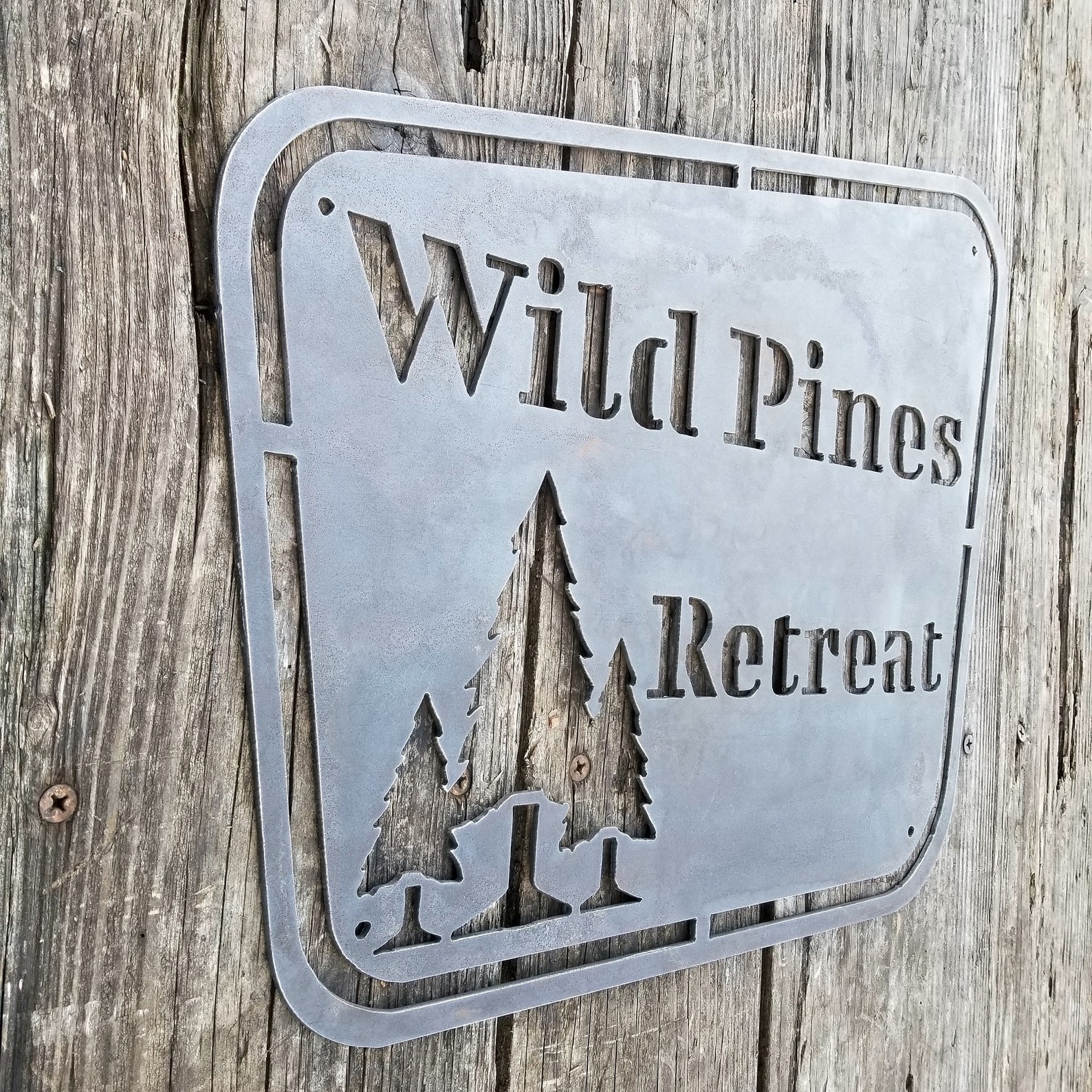 Custom Metal Cabin Sign - Personalized Gifts - Wall Art - National Park ...