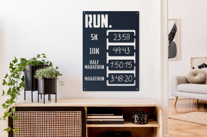 Personal Running Record Sign - 5K, 10K, Marathon Tracker - Etsy