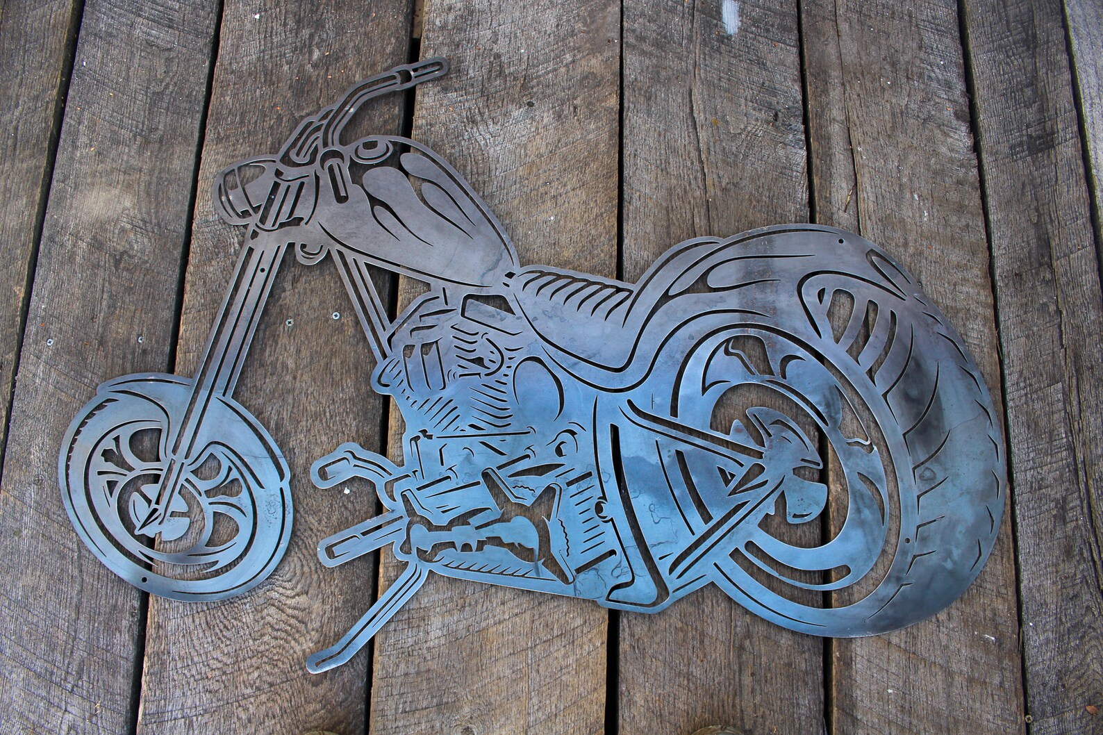 Metal Motorcycle Sign Chopper Garage Sign Man Cave Wall | Etsy
