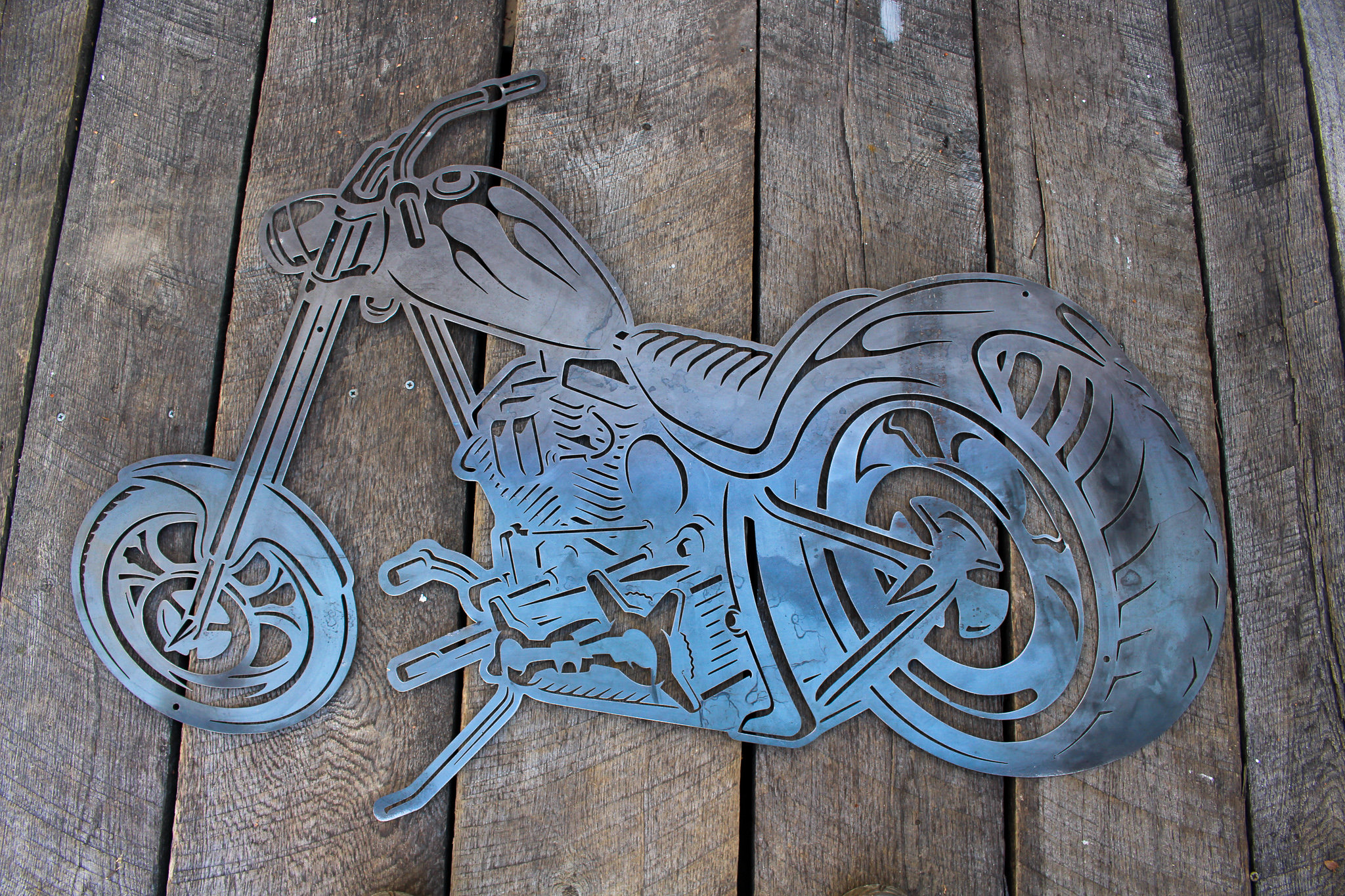 Metal Motorcycle Sign Chopper Garage Sign Man Cave Wall | Etsy