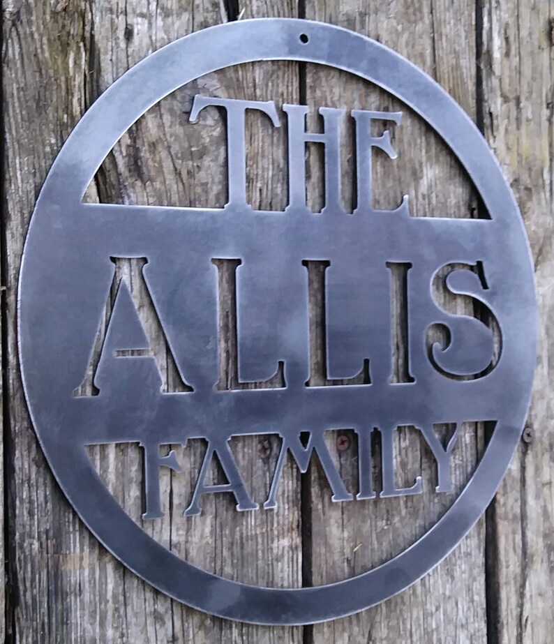 Personalized Metal Family Sign Metal Family Name Sign - Etsy
