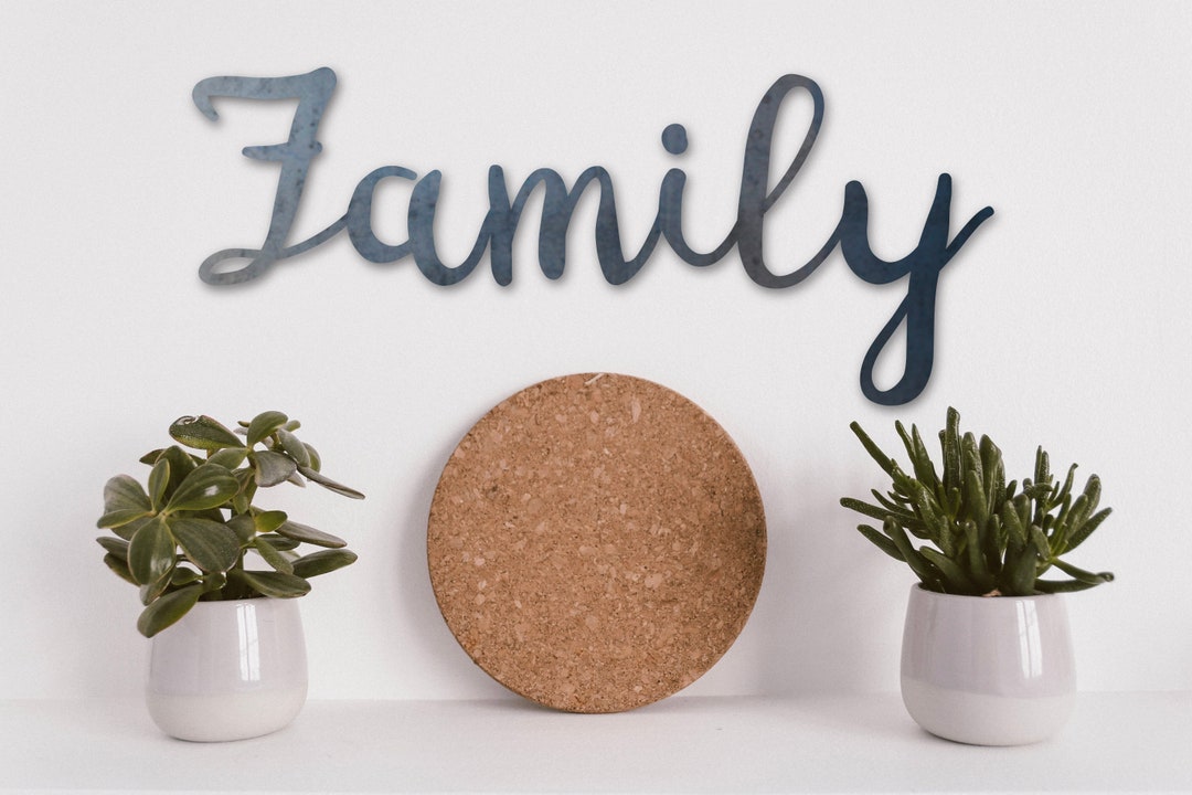 Family Metal Sign Rustic Metal Signs Family Home Decor Rustic Farmhouse ...