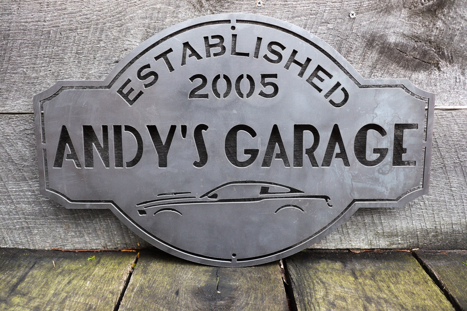 Personalized Metal Car Sign - Personalized Man Cave Decor - Custom ...