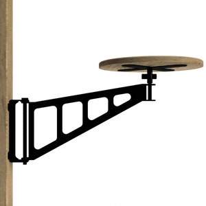 Fold-down Outdoor Bar Stools – Wall Mounted Patio Seating | Round Wood ...