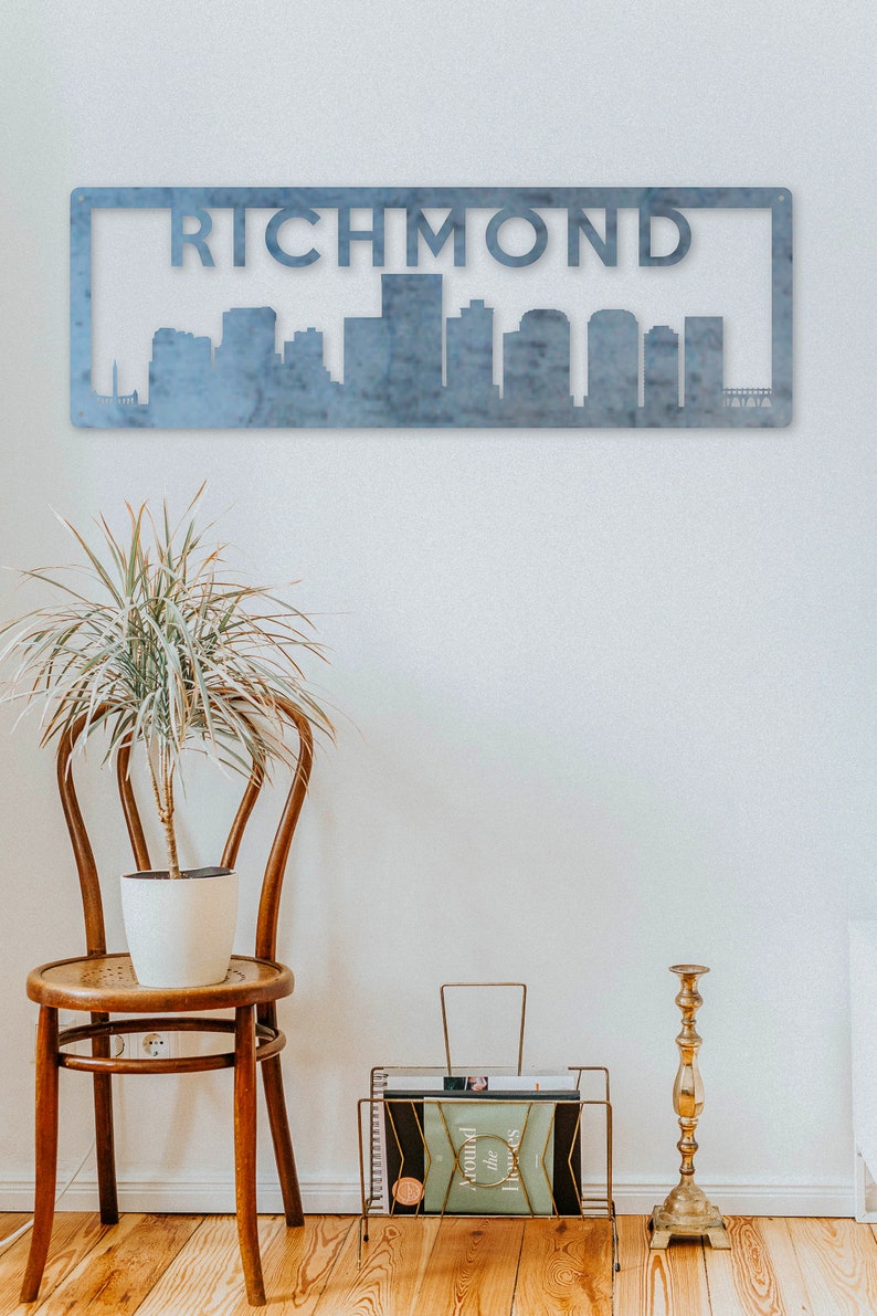 Personalized Metal Richmond Skyline Sign - Richmond, Virginia - Home ...